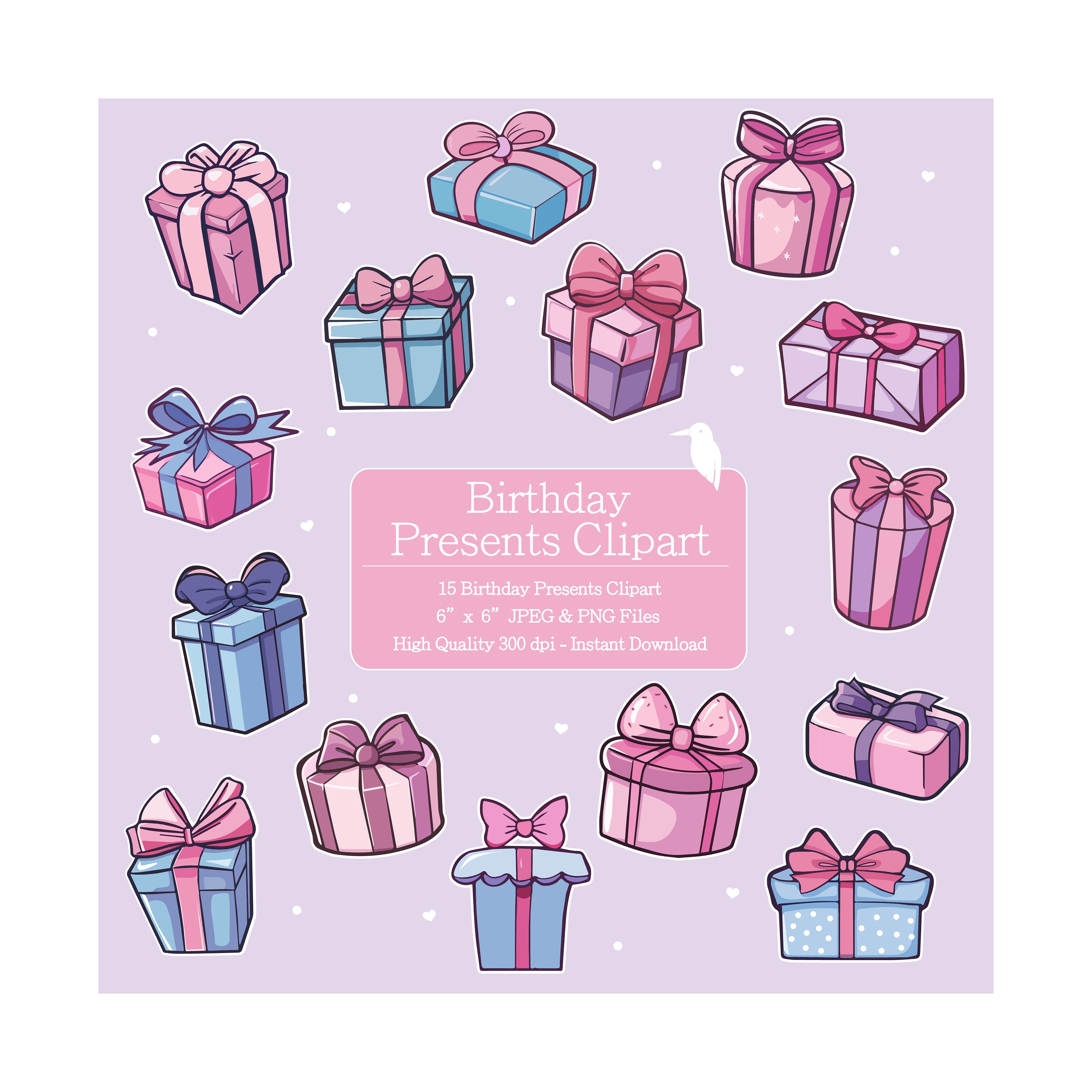 Celebration Birthday Presents Clipart Design Illustration Images ...