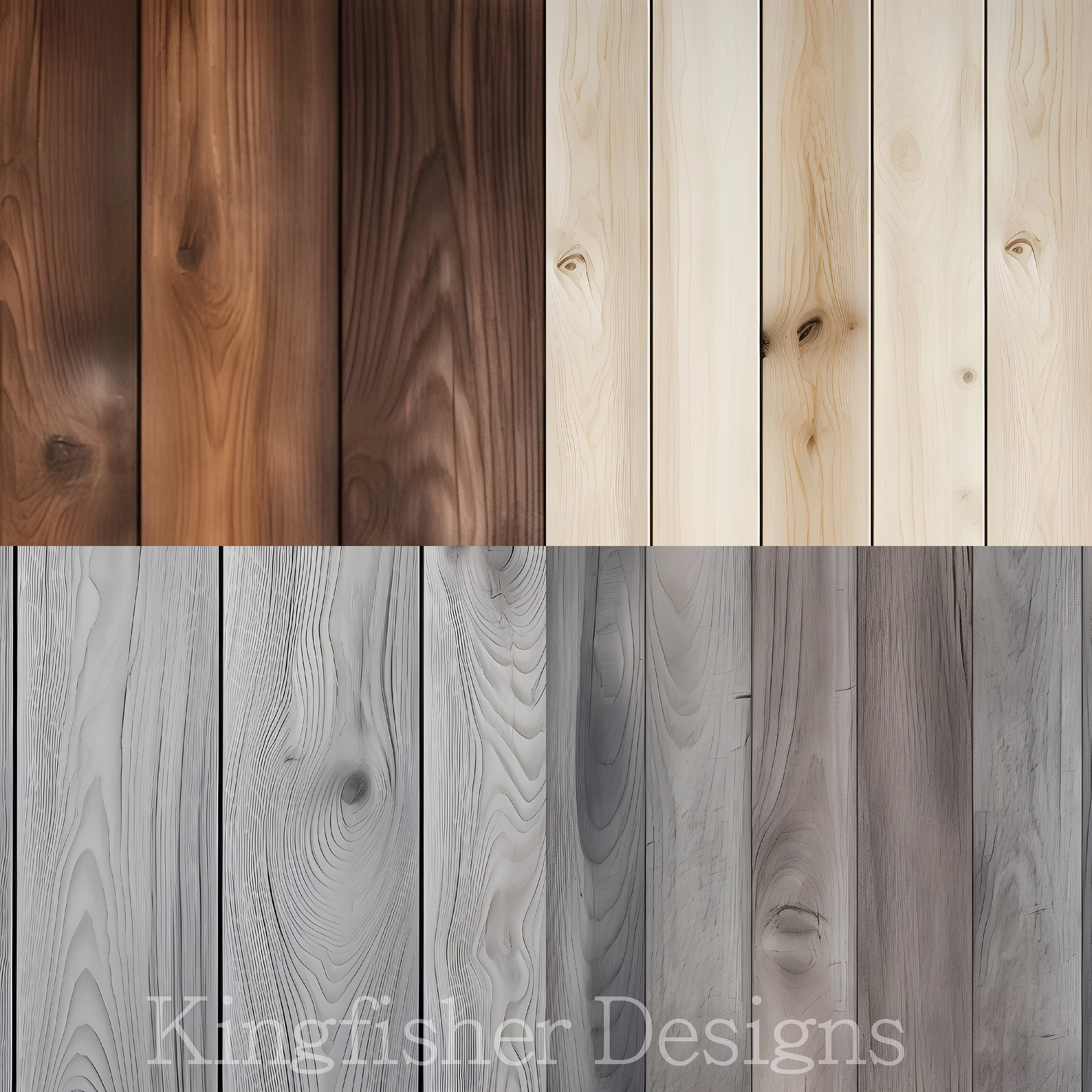 18 Wood Panel Textures Digital Papers Set for Instant Download, Digital ...