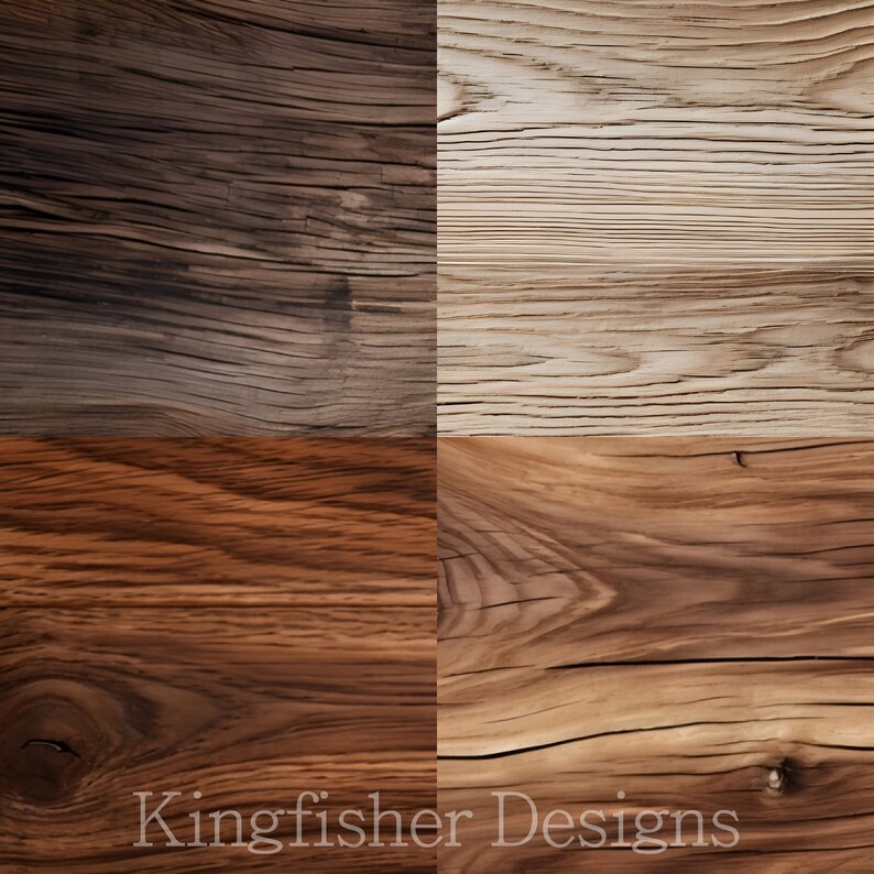 18 Rustic Wood Grain Textures Digital Papers Set for Instant Download ...