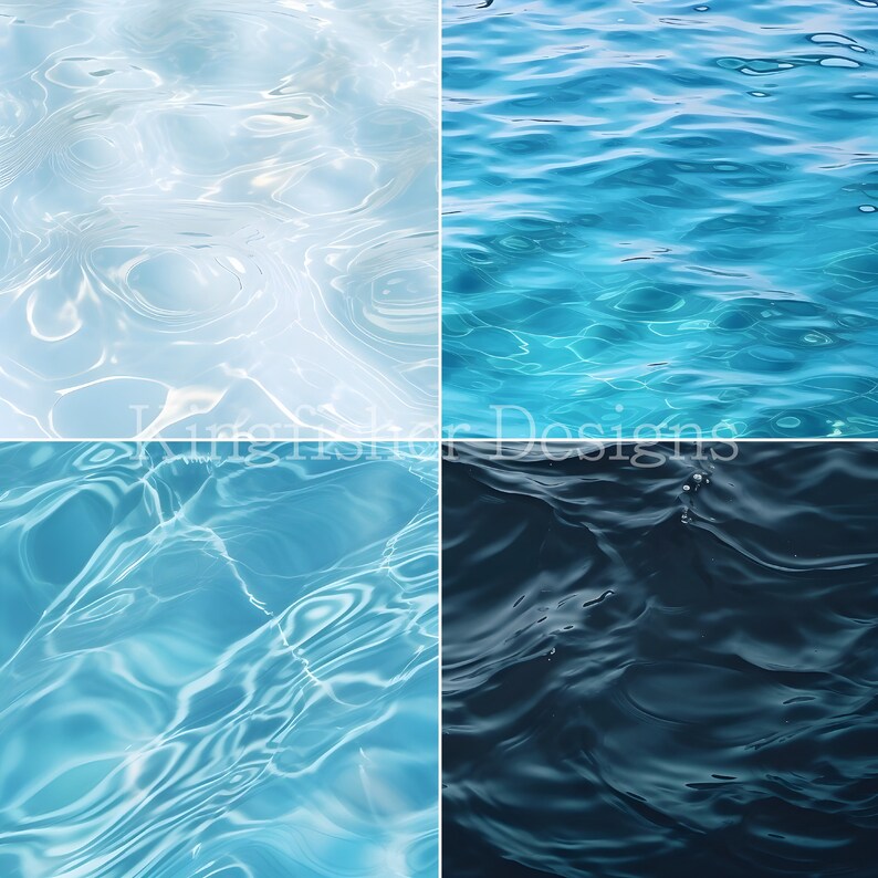 Water Ripples Design Pattern Paper for Instant Download - Scrapbooking ...