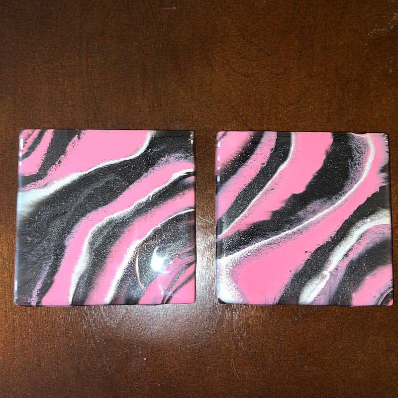 Hot Pink Coasters - Etsy