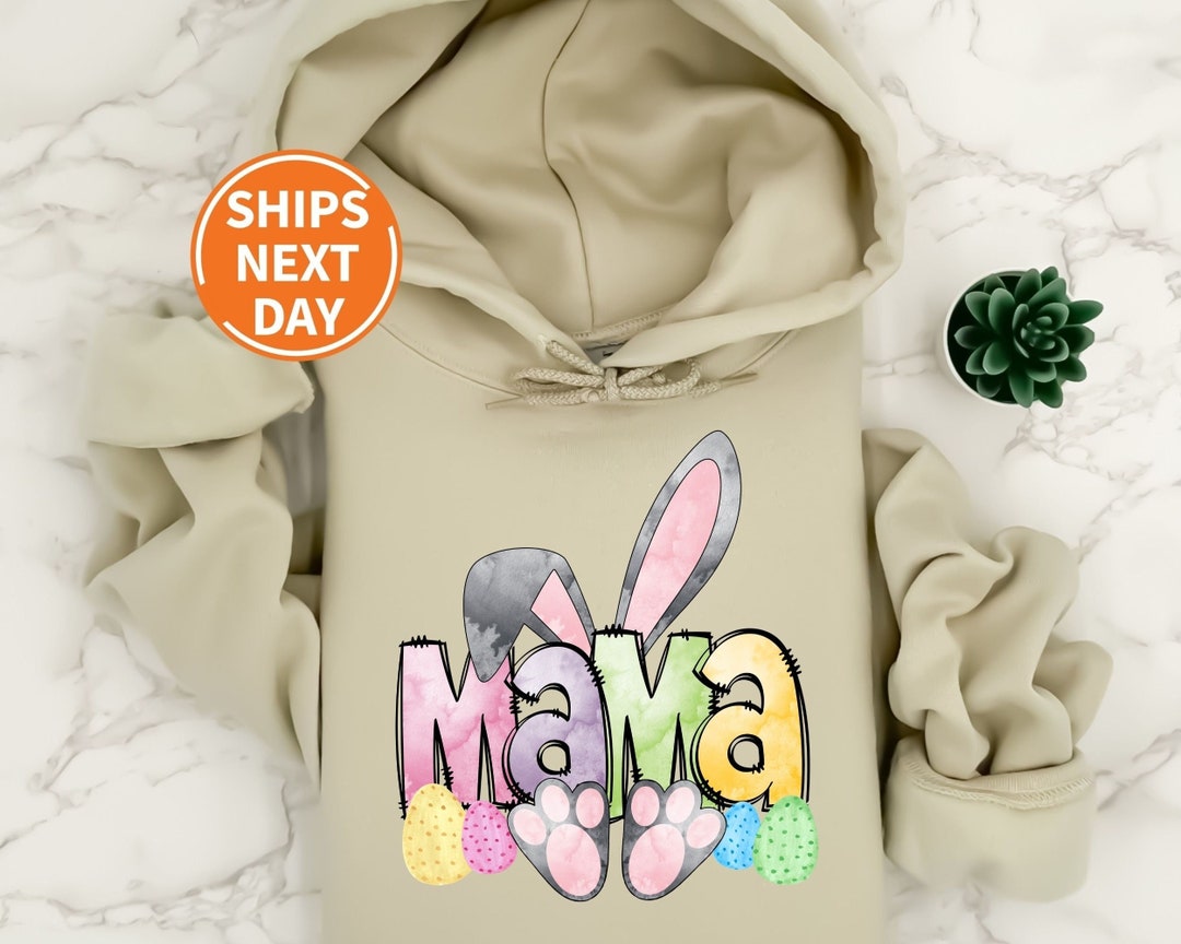 Easter Mama Hoodie, Mama Easter Rabbit Hoodies, Mama Easter Egg Hoodie ...