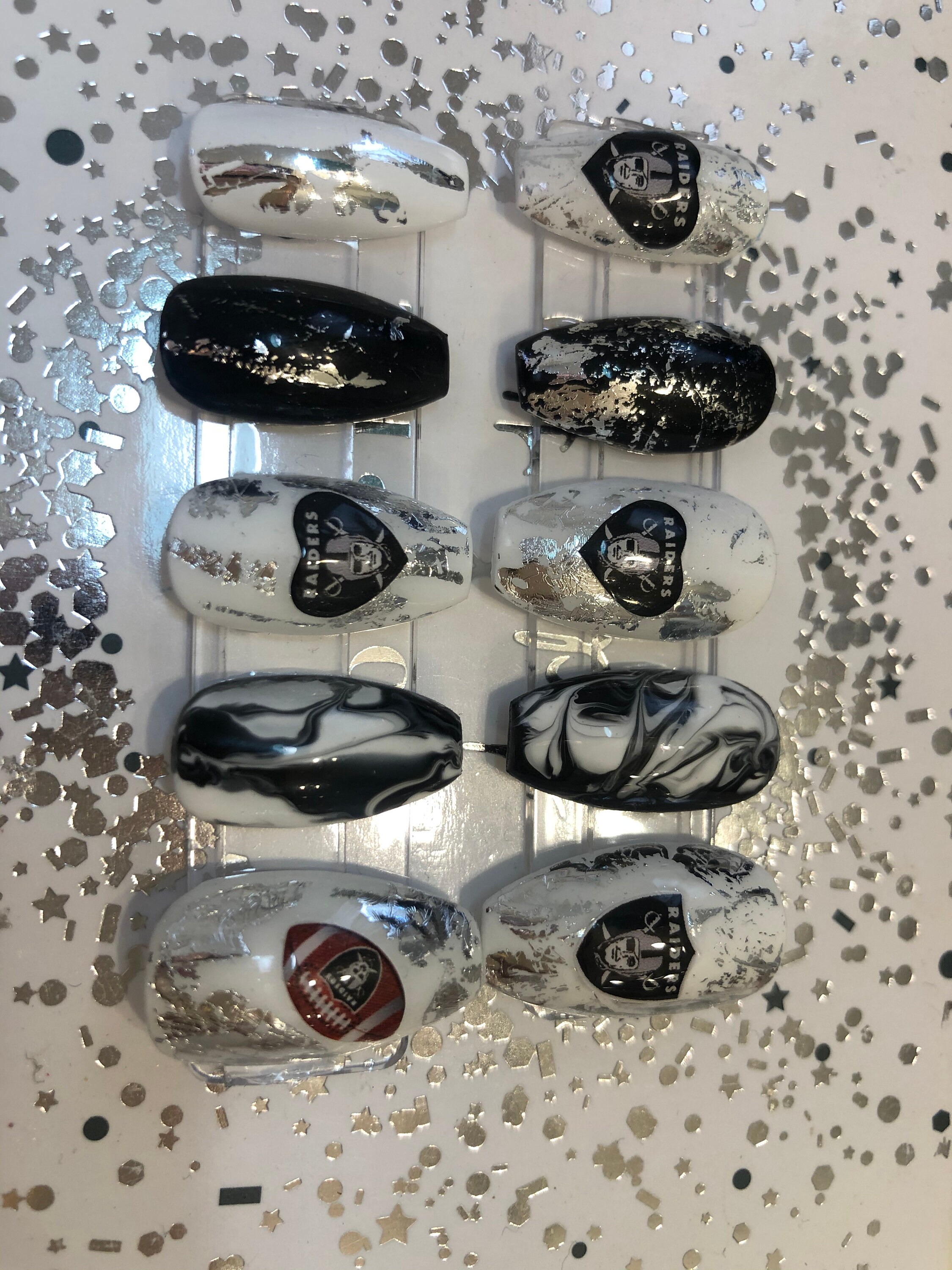 NFL Raiders Fans Press-on Nails - Etsy