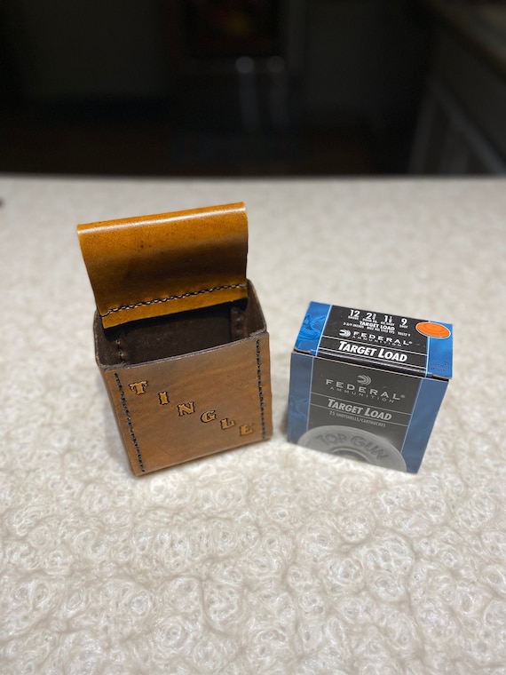 Handcrafted Leather Shotgun Shell Box Holder | Etsy