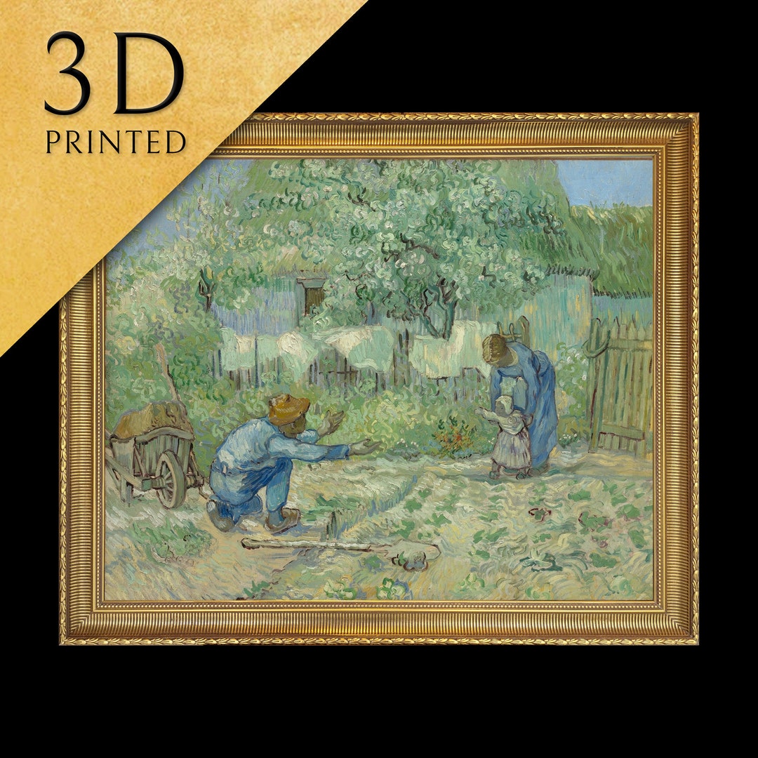 First Steps After Millet by Vincent Van Gogh, 3d Printed With Texture ...