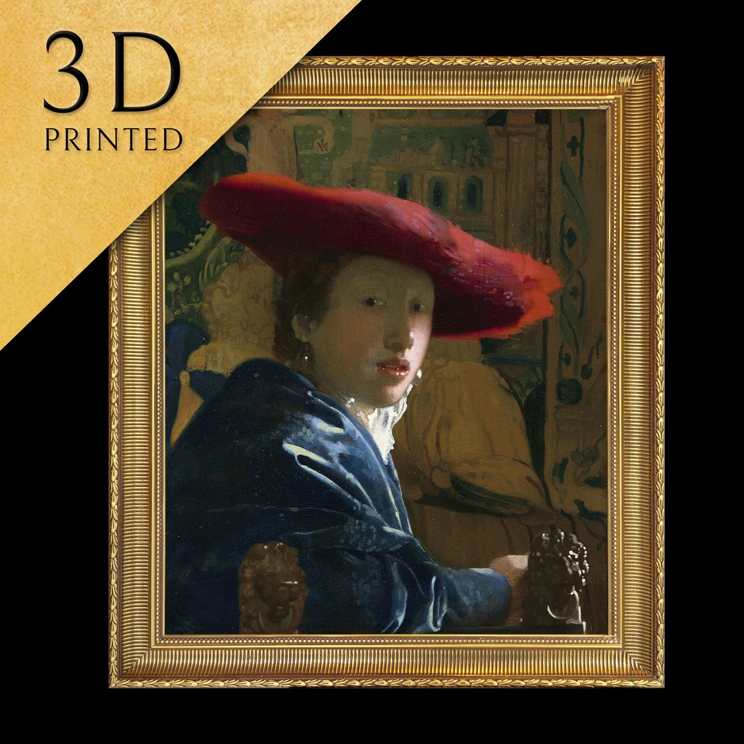 Girl With the Red Hat by Cloude Monet,3d Printed With Texture and Brush ...