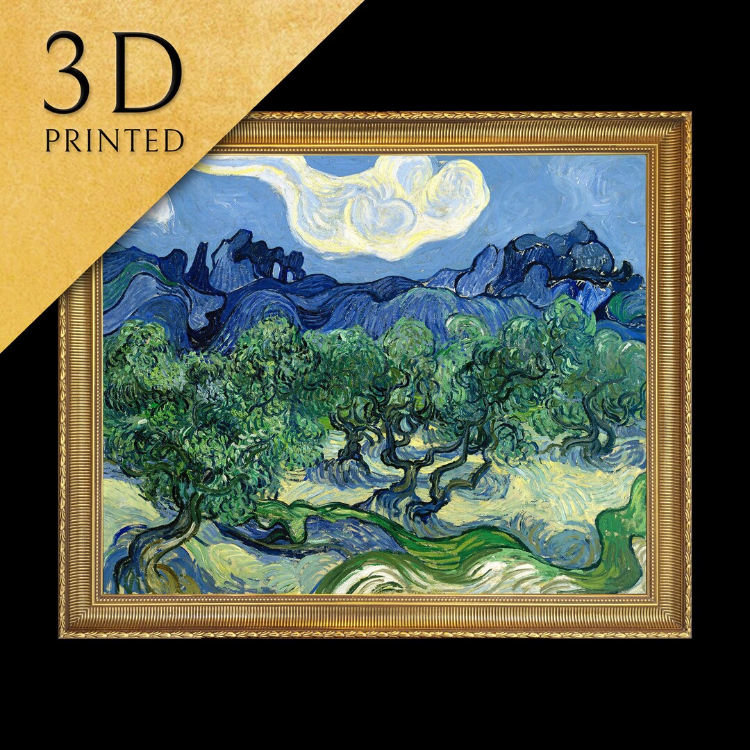 Van Gogh Olive Trees Print: 3D Textured Oil Painting Reproduction - Etsy
