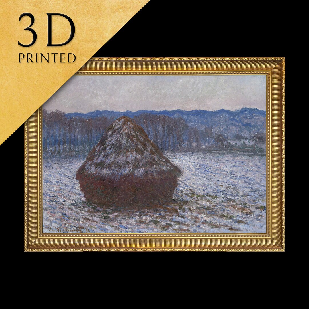 Stack of Wheat by Claude Monet, 3d Printed With Texture and Brush ...