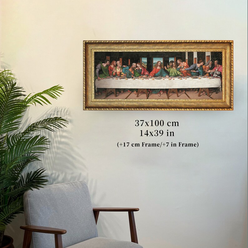 The Last Supper 3D Print: Leonardo Da Vinci Textured Oil Painting ...