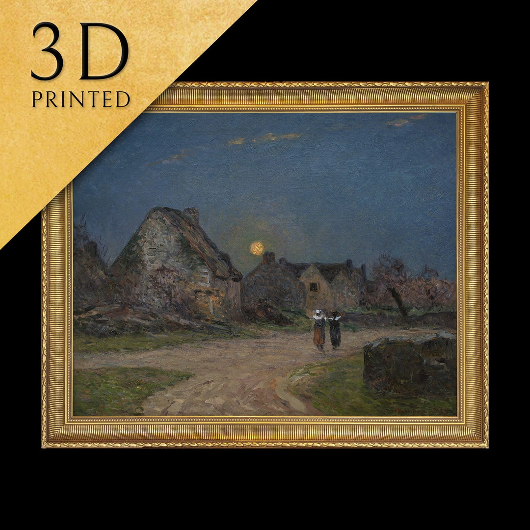 Lever De Lune En Bretagne by Maxime Maufra, 3d Printed With Texture and ...
