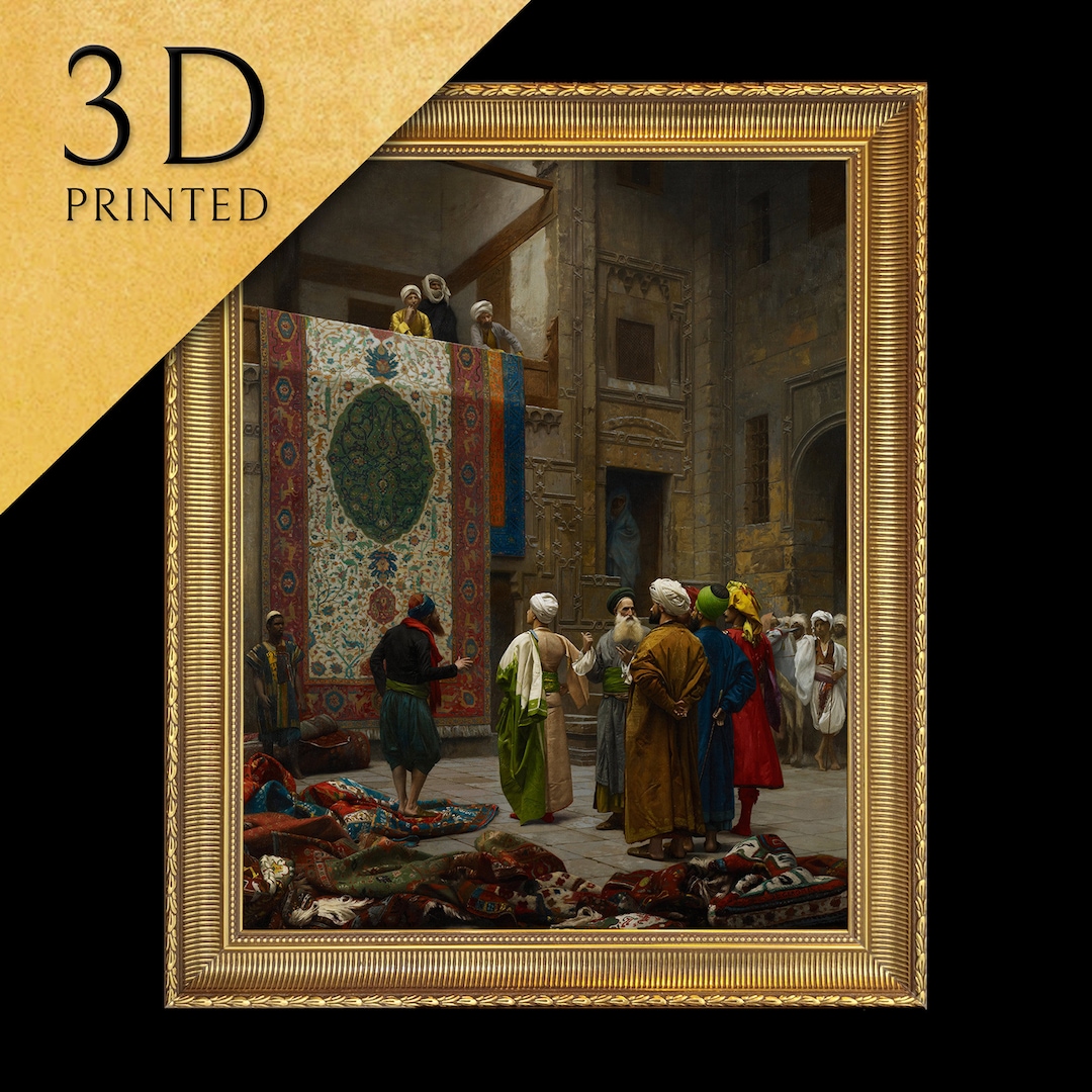 The Carpet Merchant by Jean Léon Gérôme, 3d Printed With Texture and ...