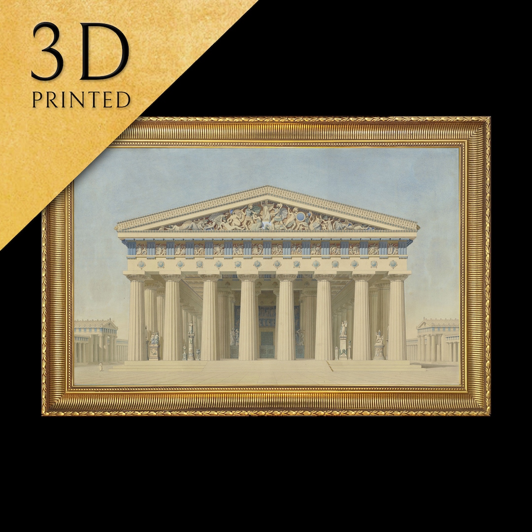 Temple T at Selinunte by Jacques Ignace Hittorff, 3d Printed With ...