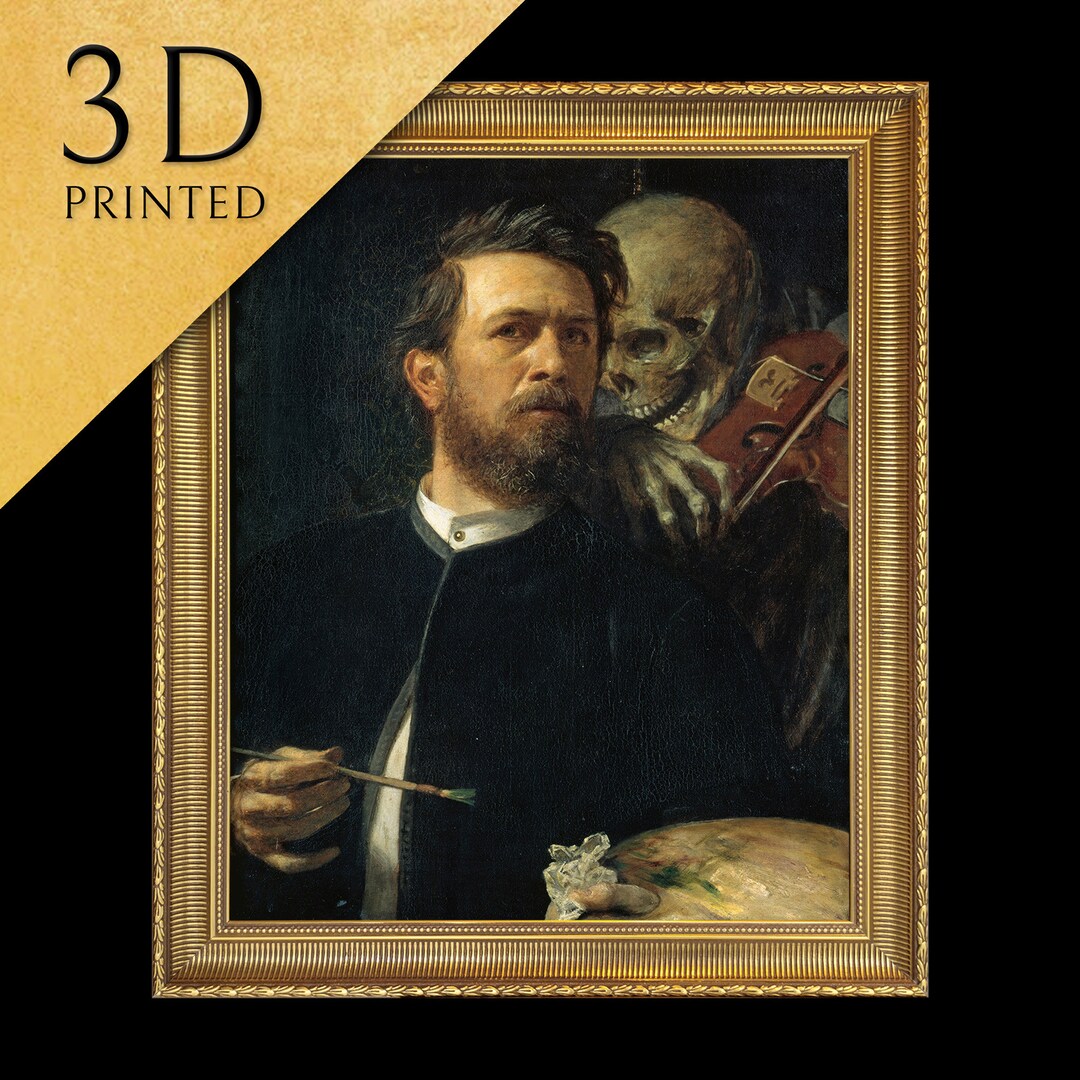 Arnold Böcklin "self Portrait With Death Playing" 3D Print, Textured ...