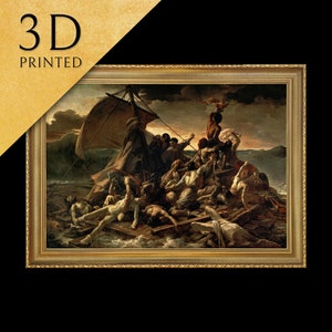 The Raft of the Medusa 3D Print: Textured Oil Painting Reproduction ...