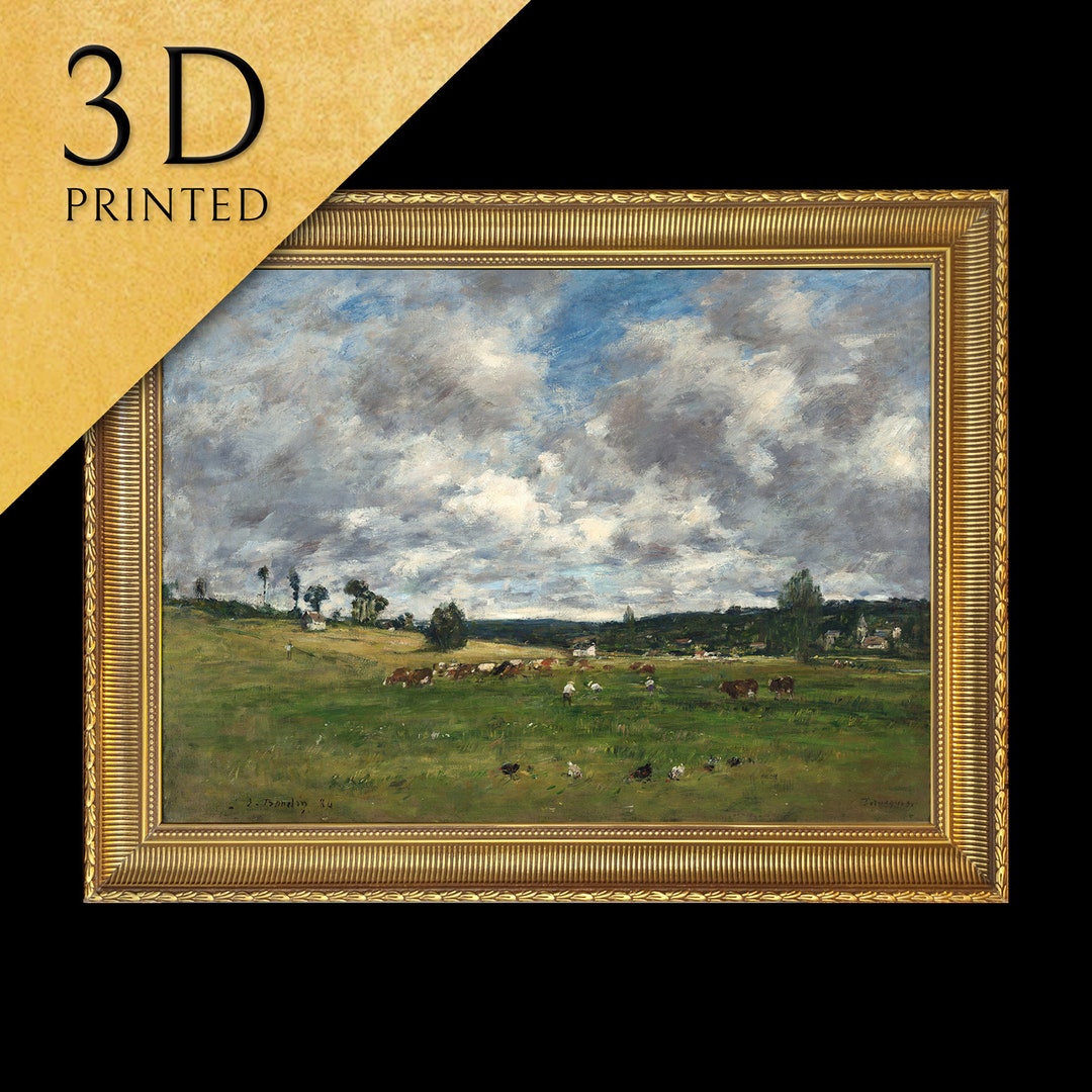 Landscape (fervaques) by Eugène Boudin, 3d Printed With Texture and ...