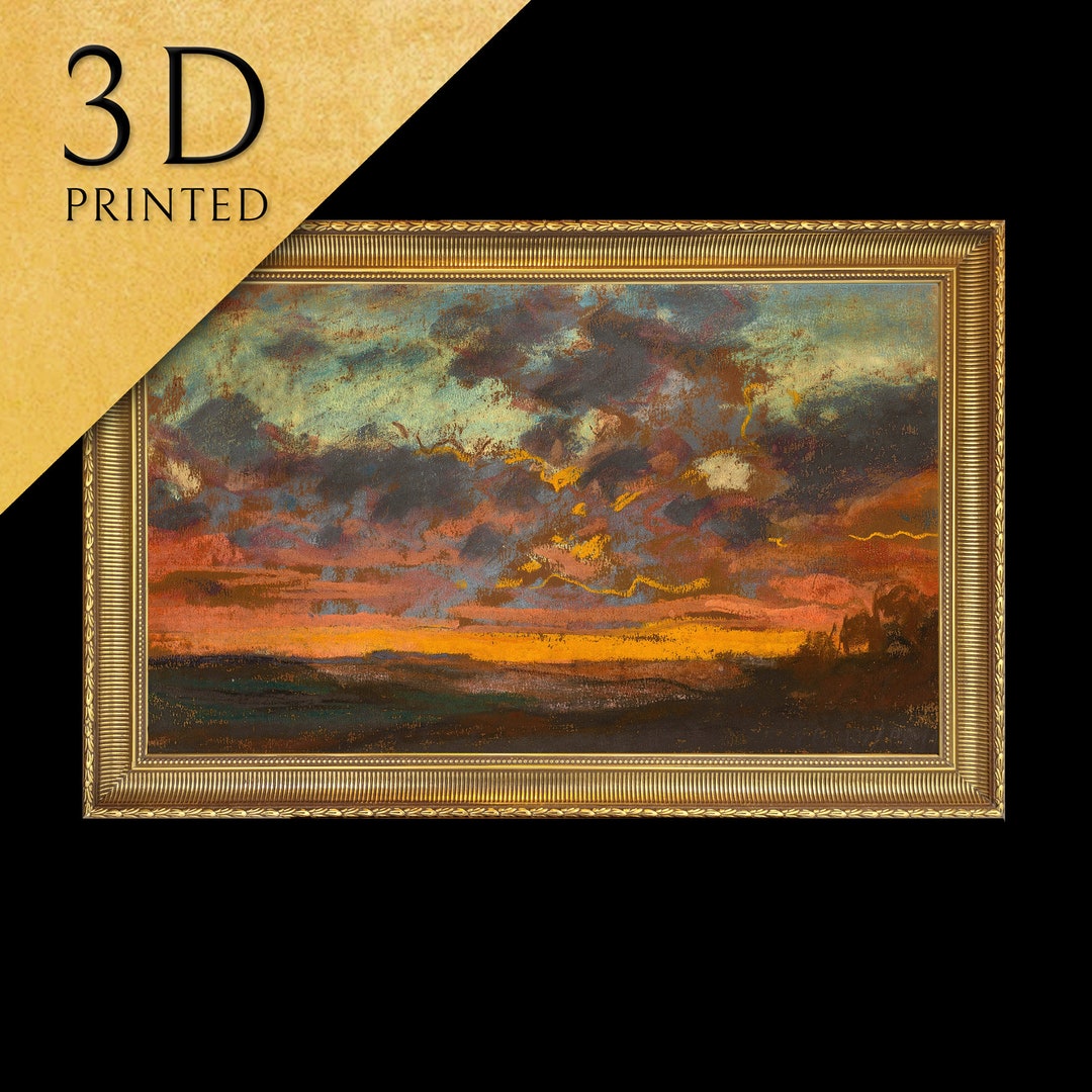 Claude Monet Sunset: Textured 3D Print - Brushstroke Effect - Etsy