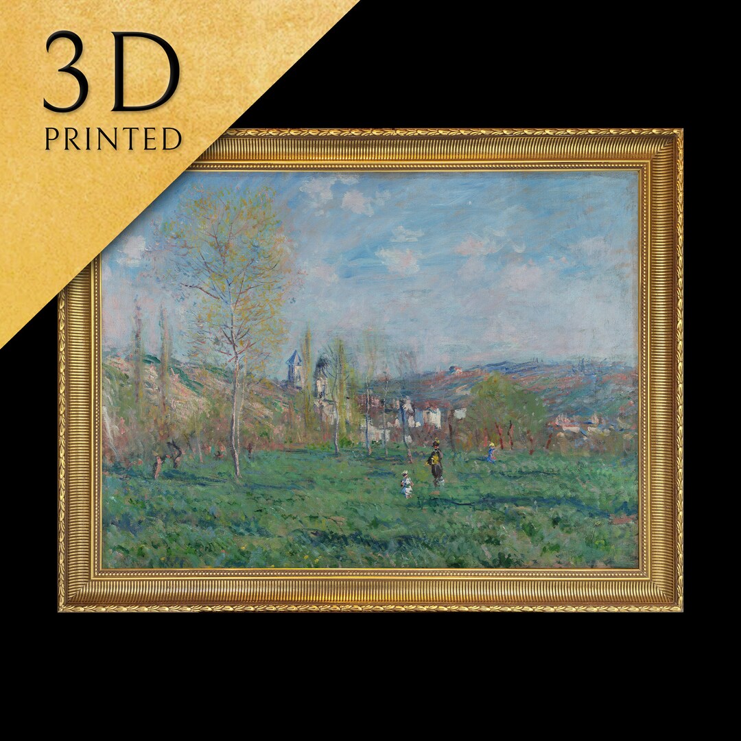 Spring in Vethuil by Claude Monet, 3d Printed With Texture and Brush ...