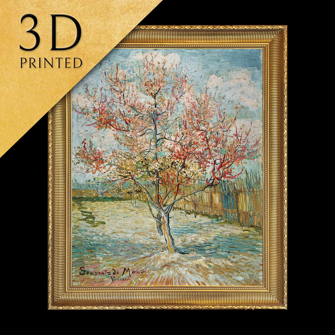 Pink Peach Trees by Vincent Van Gogh, 3d Printed With Texture and Brush ...
