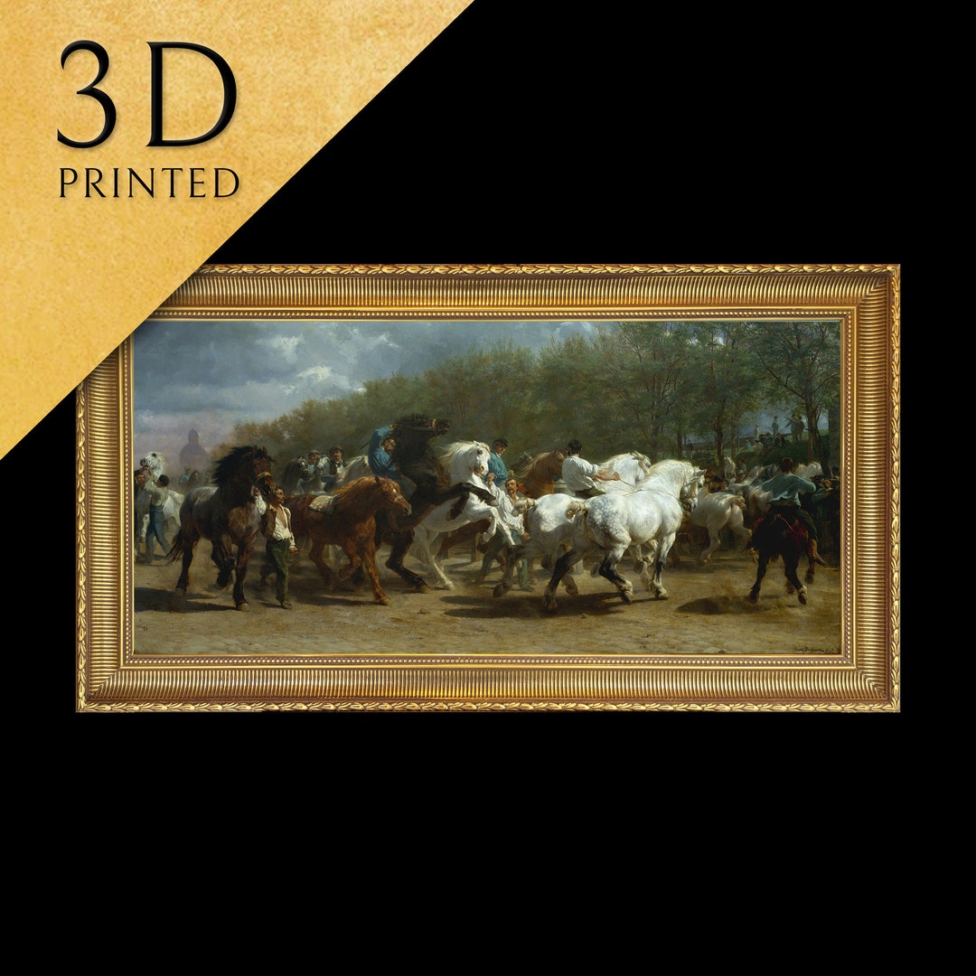 The Horse Fair 3D Print by Rosa Bonheur: Textured Oil Painting Replica ...