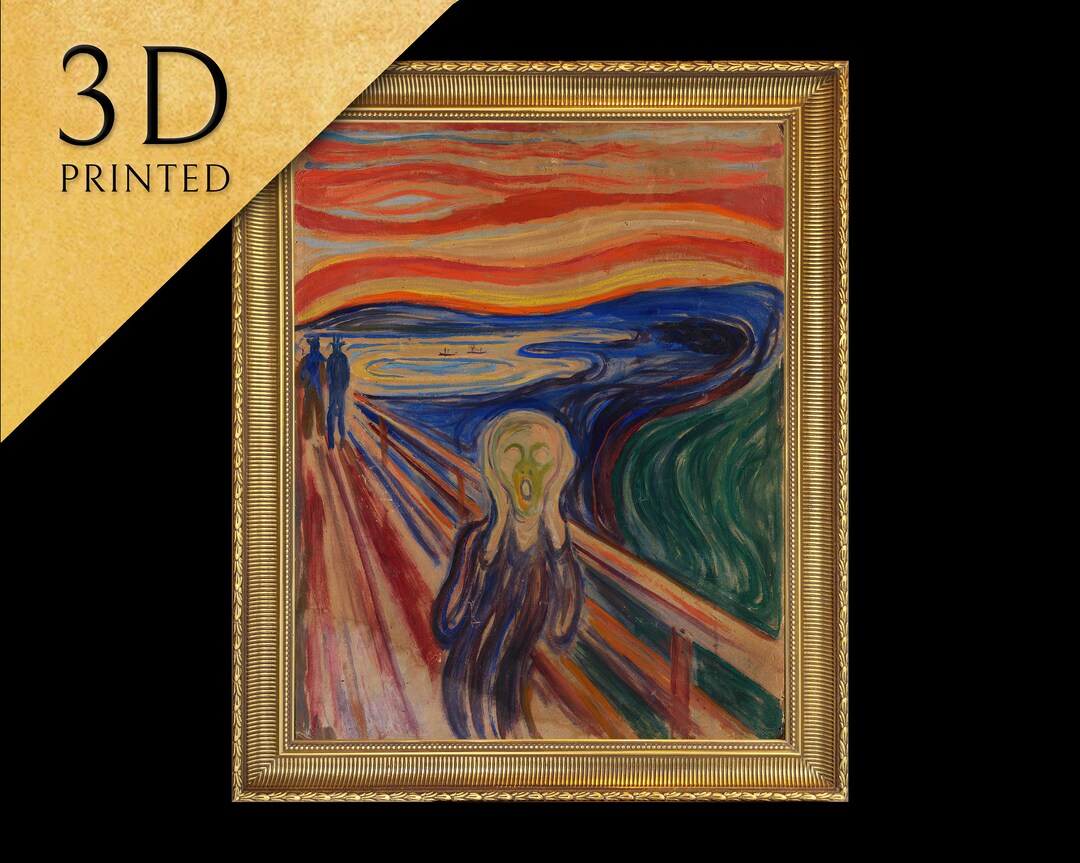 The Scream by Edvard Munch: 3D Textured Print - Etsy