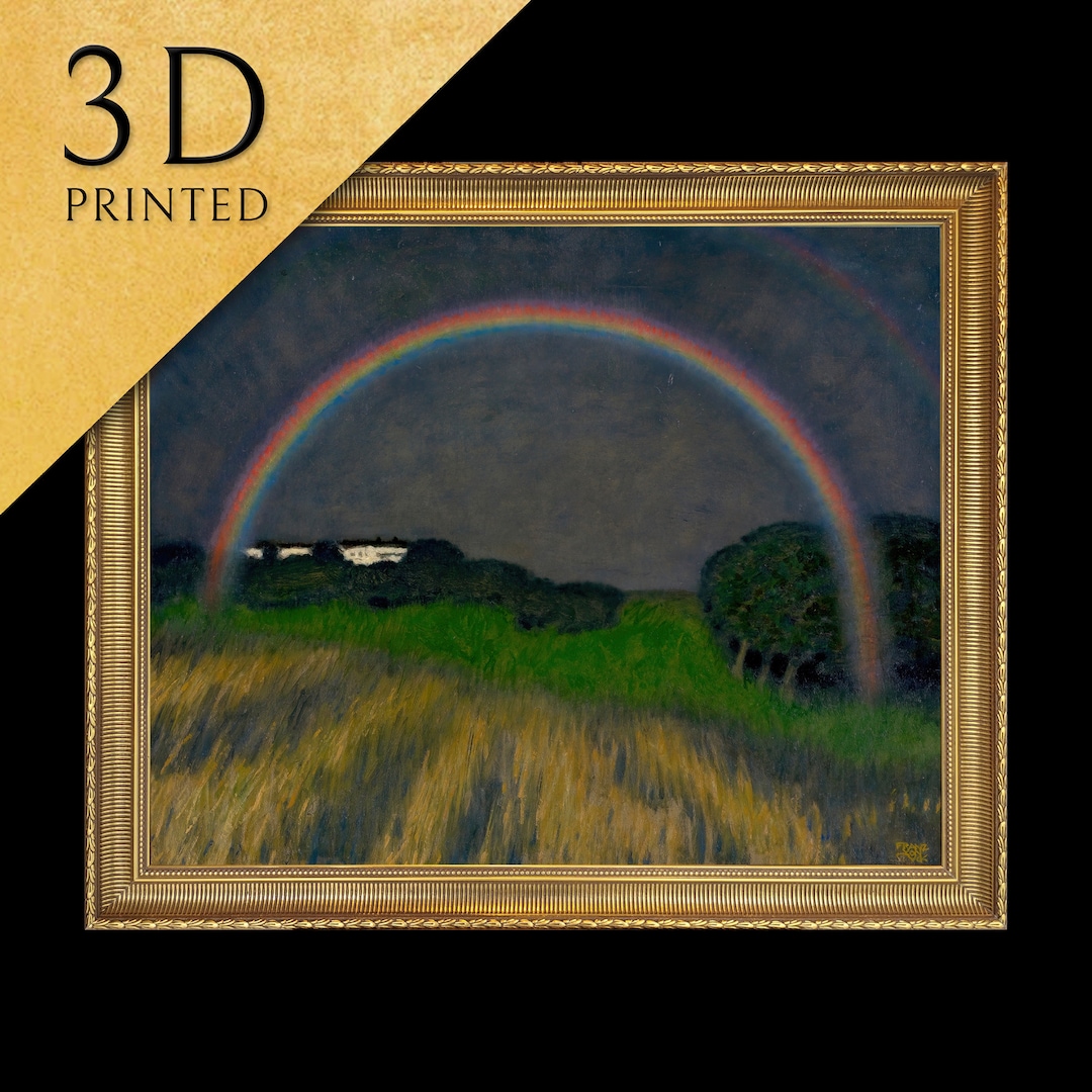 Franz Von Stuck Rainbow Landscape: 3D Printed Textured Art - Etsy