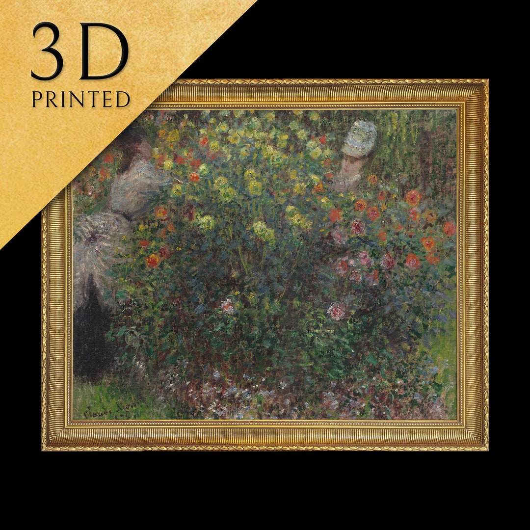 Ladies in Flowers by Claude Monet,3d Printed With Texture and Brush ...