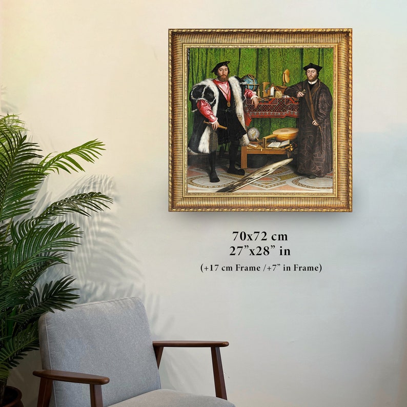 The Ambassadors by Hans Holbein: 3D Textured Print - Etsy