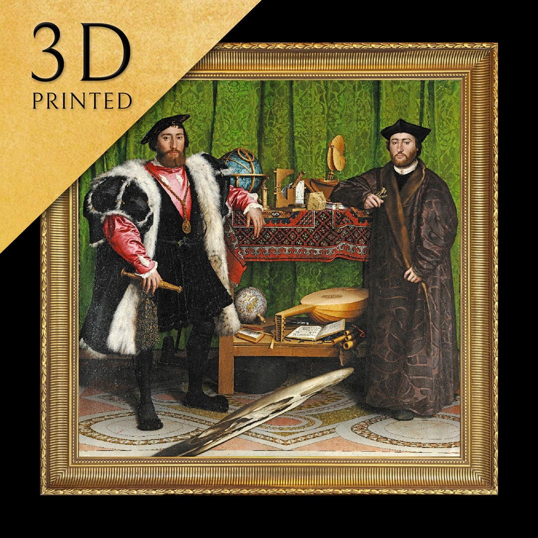 The Ambassadors by Hans Holbein: 3D Textured Print - Etsy