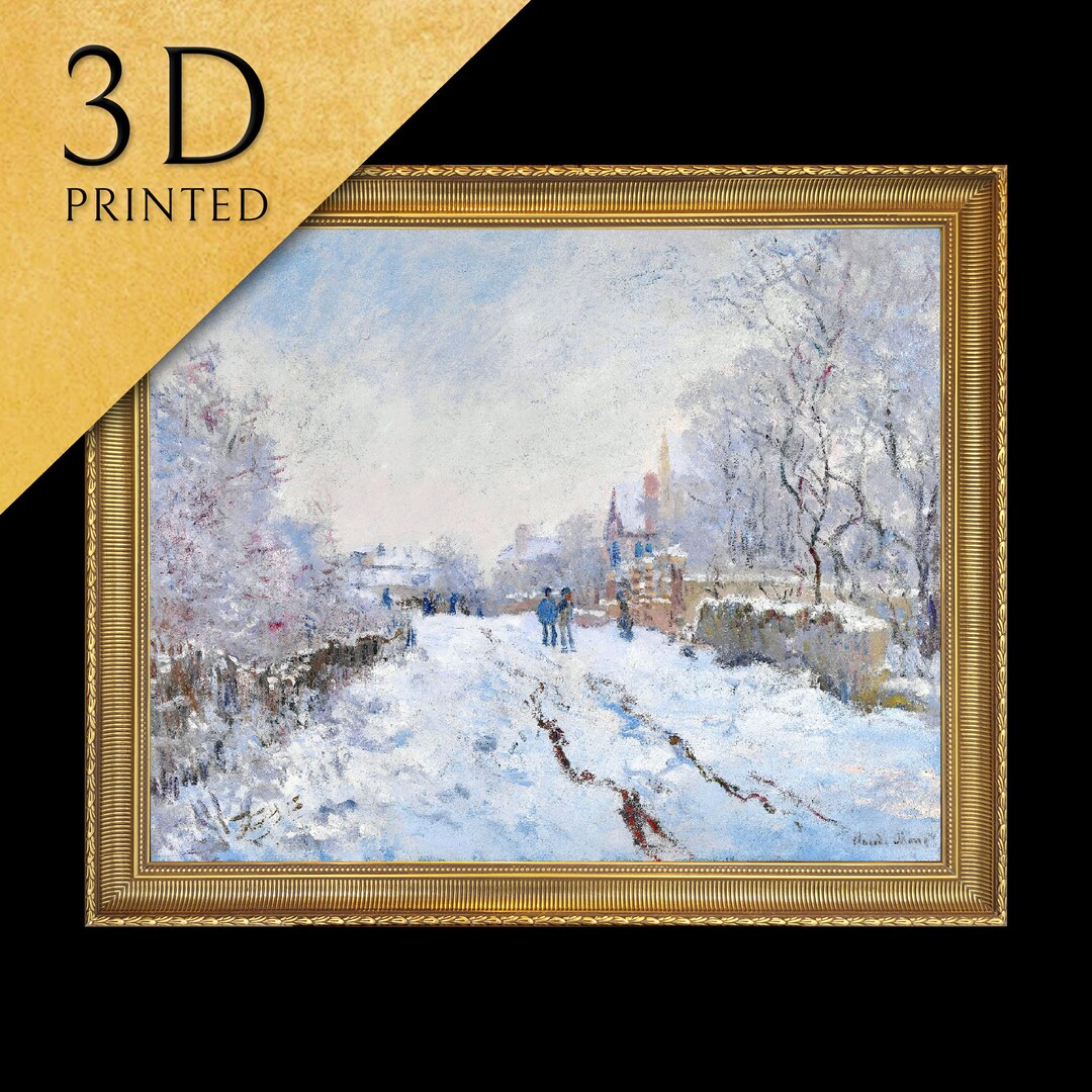 Snow at Argenteuil by Claude Monet, 3d Printed With Texture and Brush ...