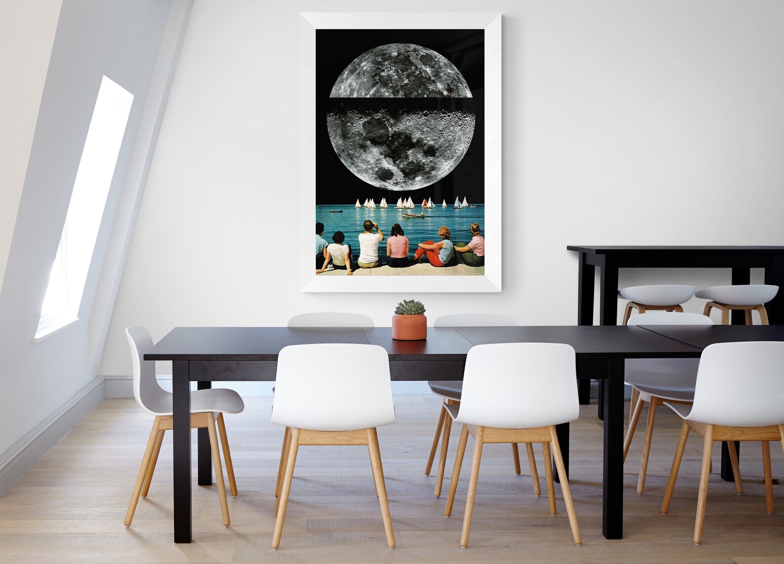 Surreal Collage 8x11 Handmade Collage Space Full Moon - Etsy