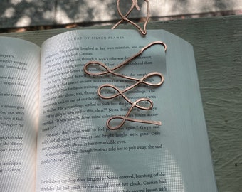 Handmade Heart Bookmark Hammered Silver Aluminum Wire Bookmark - Etsy