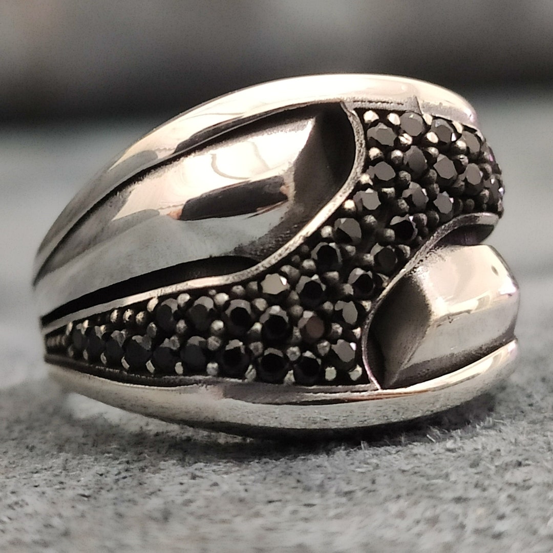 Sterling Silver Men Ring, 925K Silver Men Ring, Mens Silver Jewelry ...