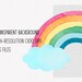 Watercolor Weather Clip Art - Sun Rainbow Moon Clouds Rain Snowflake ...