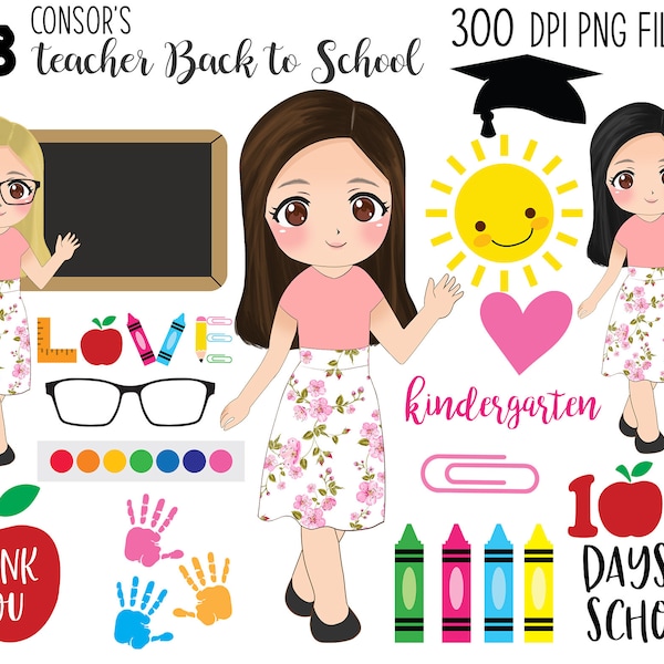 Teacher Clip Art - Etsy