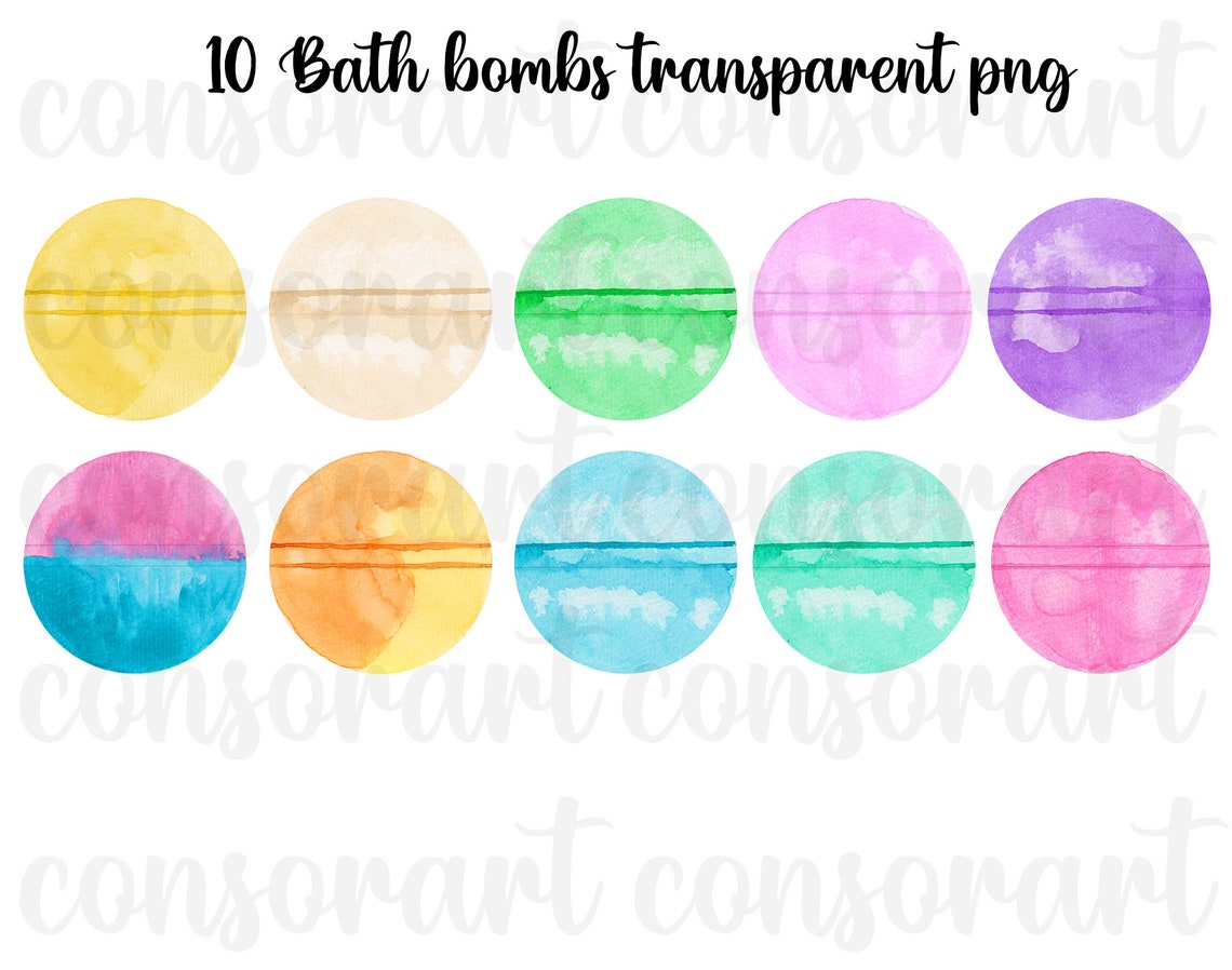 Watercolor Bath Bombs Clipart Soap Clip Art Bath Bomb Clipart Bath ...
