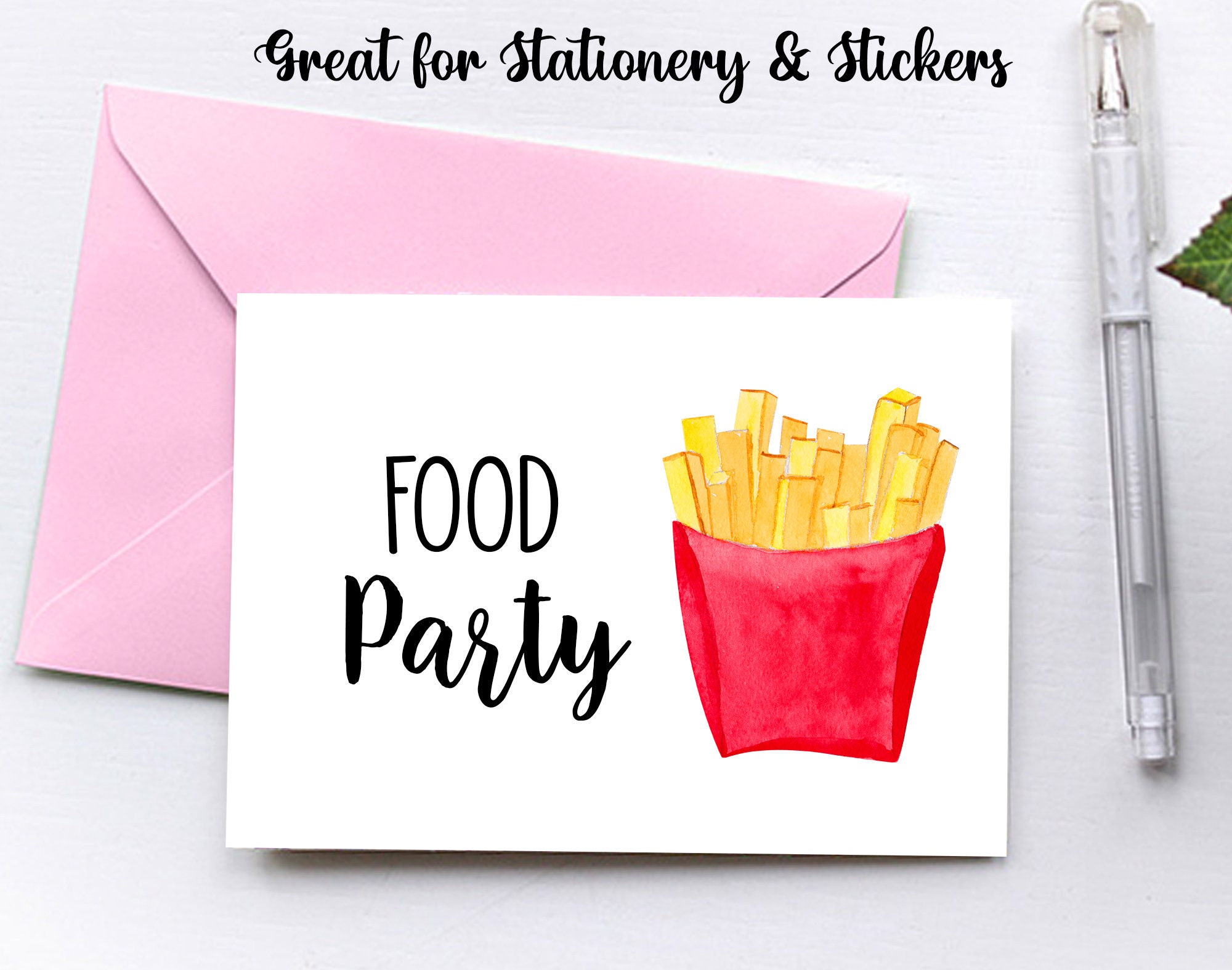 Watercolor French Fries Clipart - Food, Fast Food Clip Art, Ketchup ...