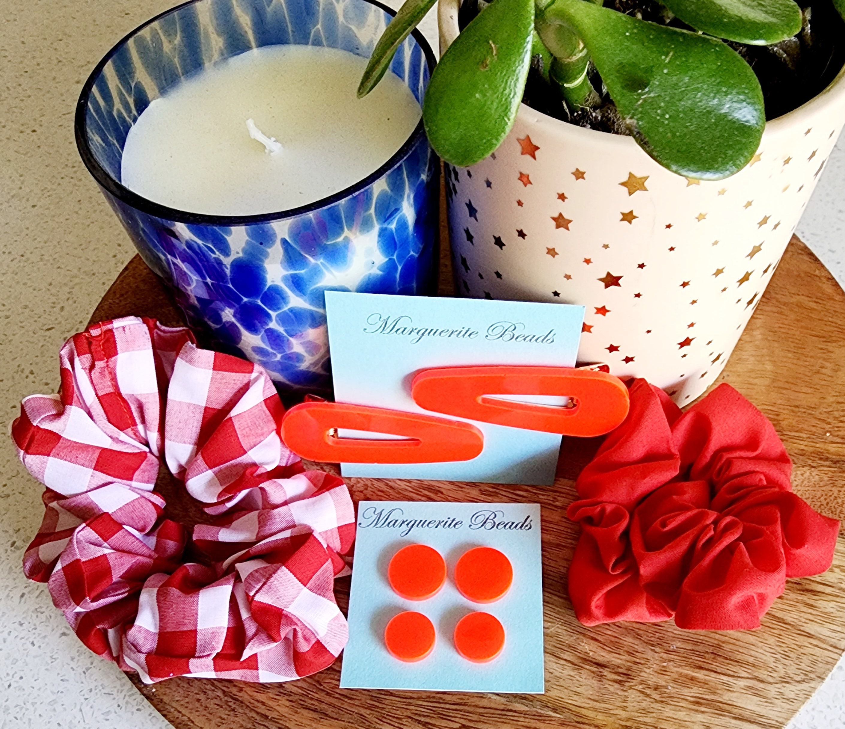 Red Sports Day Bundle Red Sports Day Red Round Studs Marguerite Beads ...