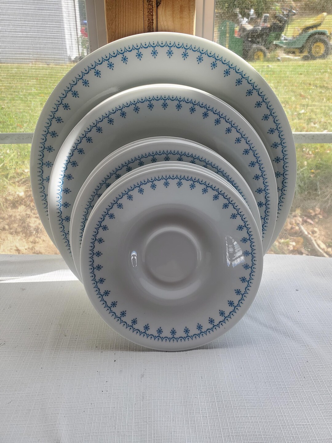 Corelle Dinnerware Set Snowflake 22 Pieces - Etsy