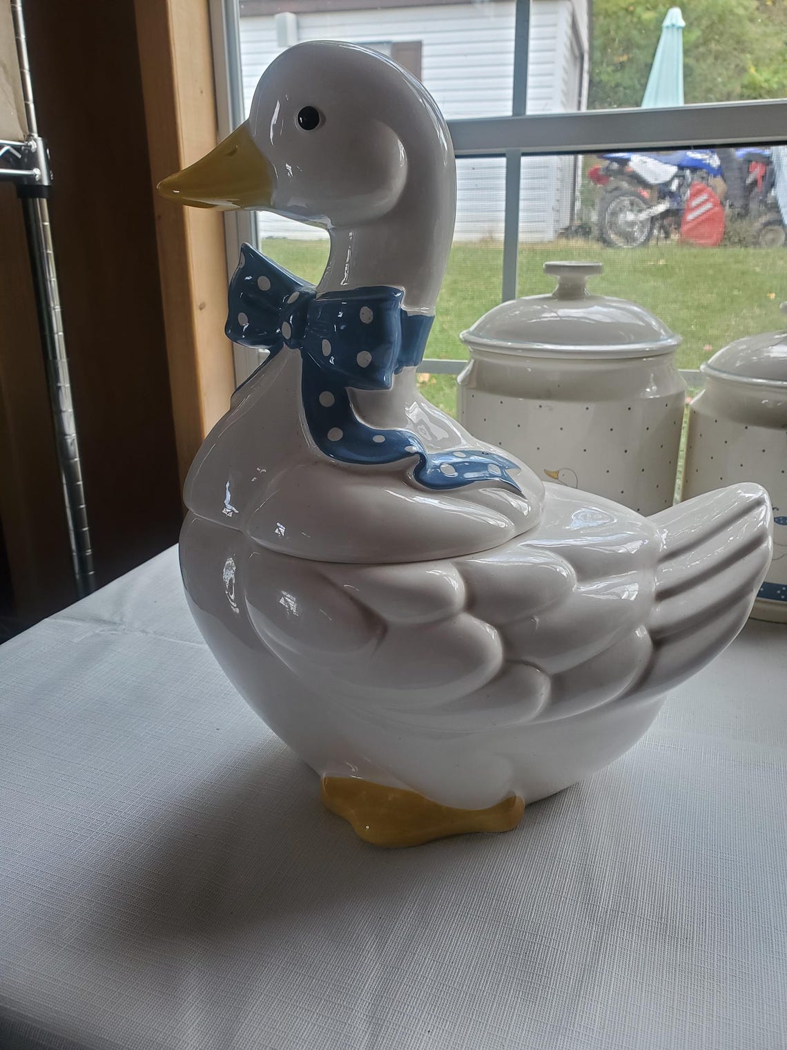 Retro 80s/ 90s Goose Set Cookie Jar, Spice Canisters, Salt and Pepper ...