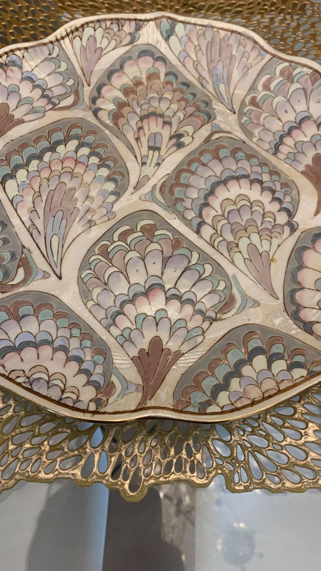 Vintage Macau Fish Scale Plate-decorative Use Only - Etsy