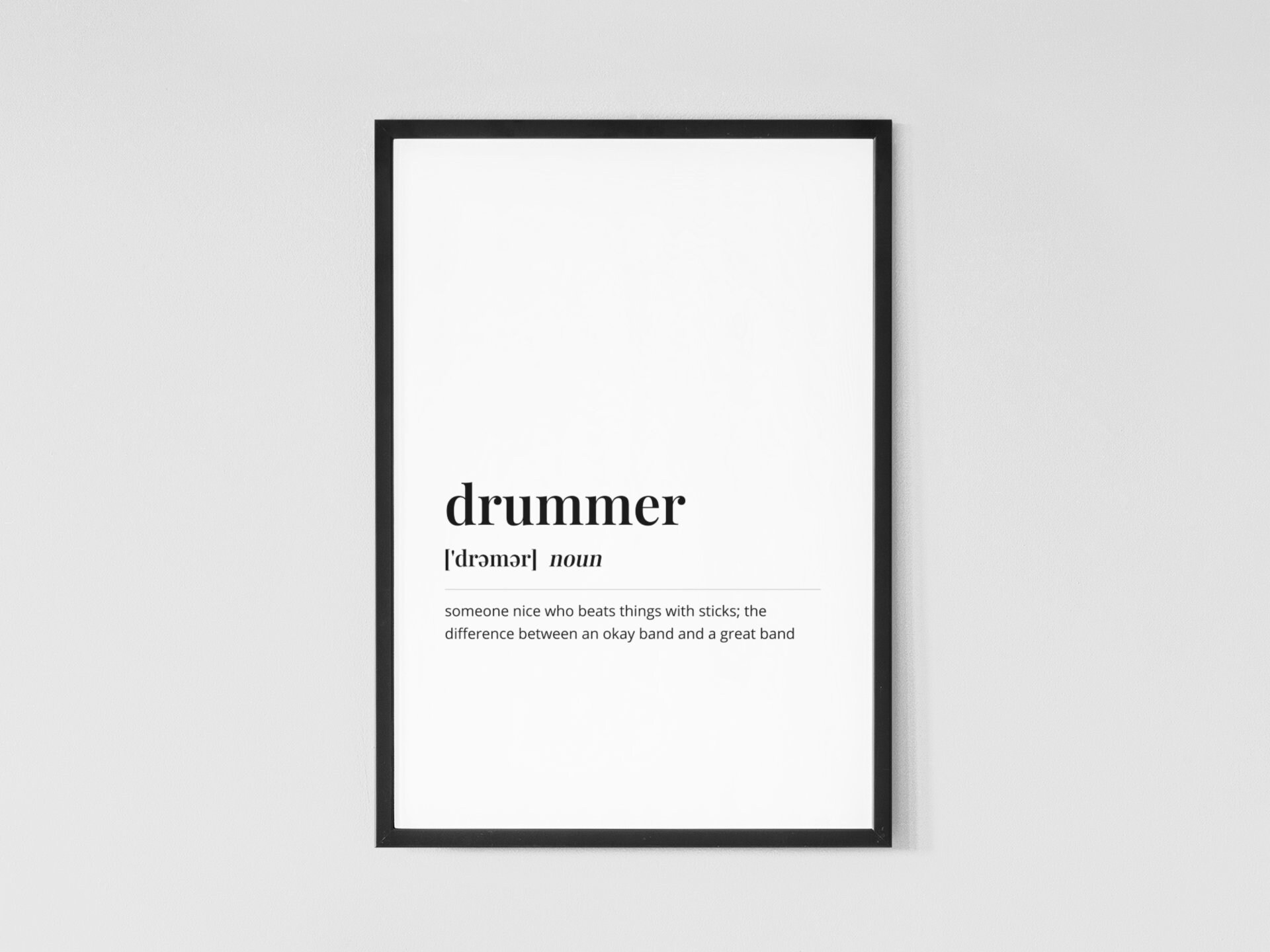 Drummer Dictionary Definition Printable Art, Profession Definition ...