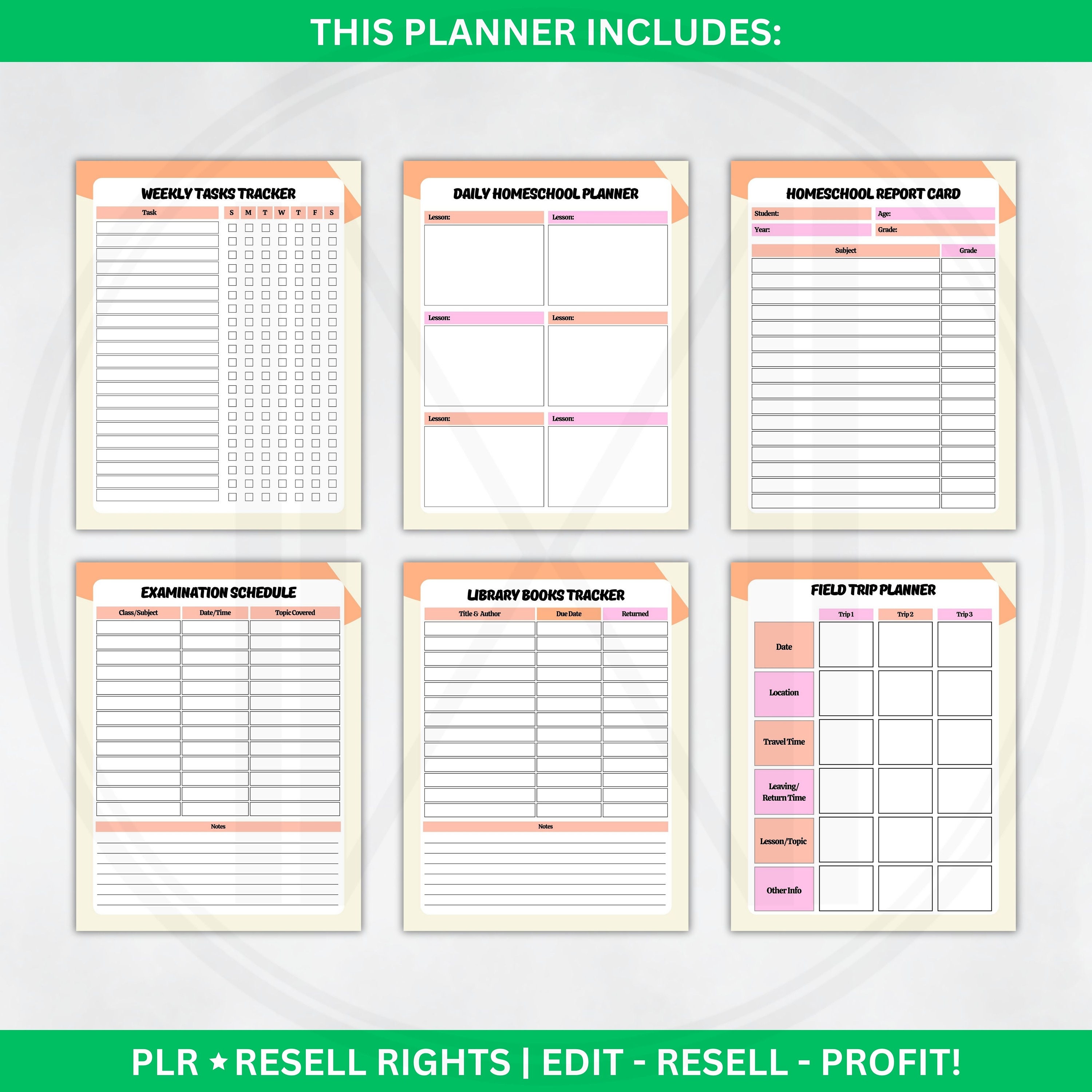 Homeschool Planner, Academic Planner Bundle, Digital Lesson Plan ...