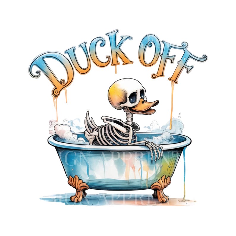 Duck off PNG, Funny Rubber Duck Clipart, Sassy Cute Duck, Sublimation ...