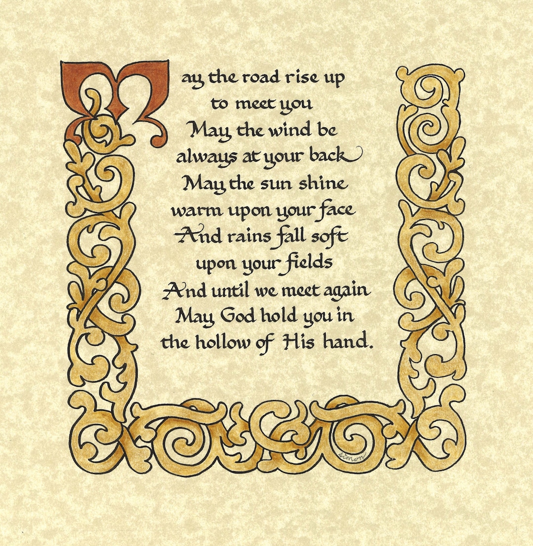 Irish Blessing, Hand-lettered Calligraphy Print - Etsy