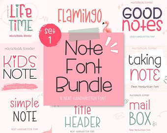 Handwriting Font Bundle, Neat Handwritten Fonts, Christmas Fonts ...