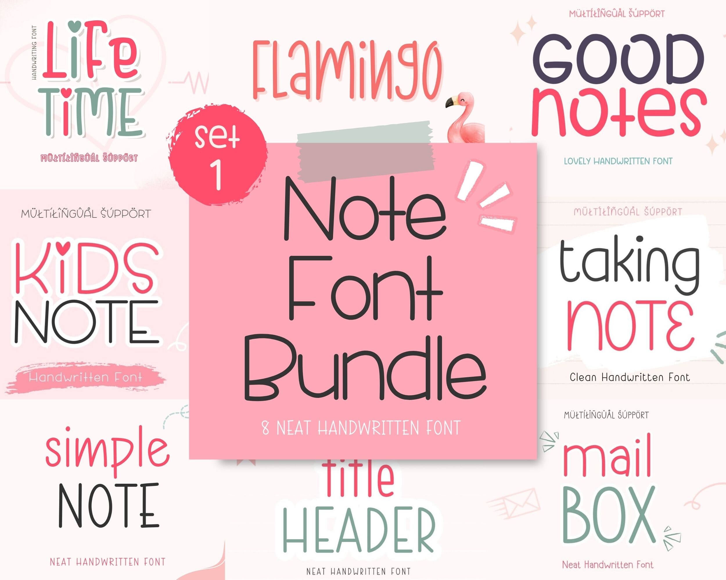Handwriting Font Bundle, Handwritten Font, Goodnote Font, Digital ...