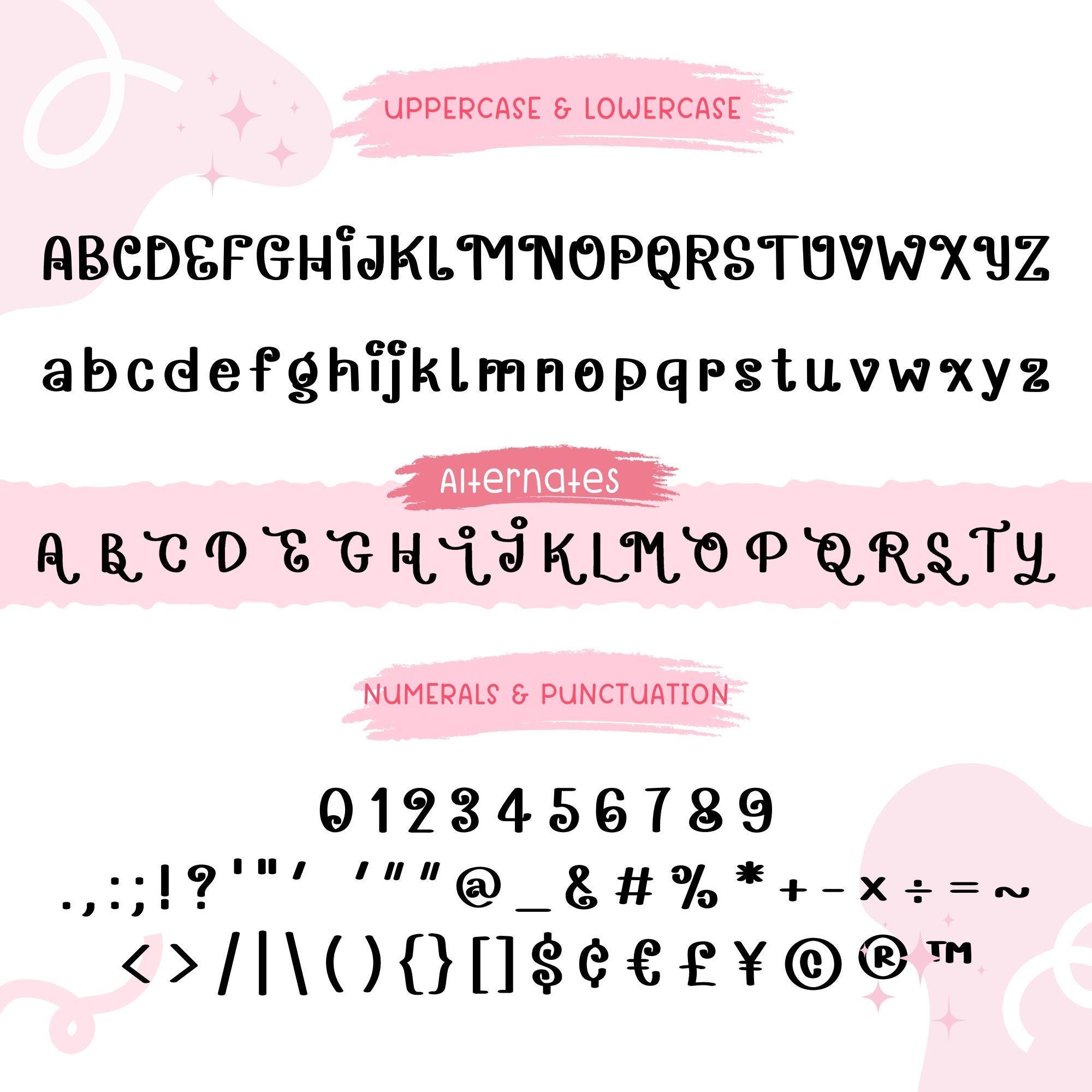 Joyful Learning Cursive Font, Display Fonts, Bouncy Font, Font for ...