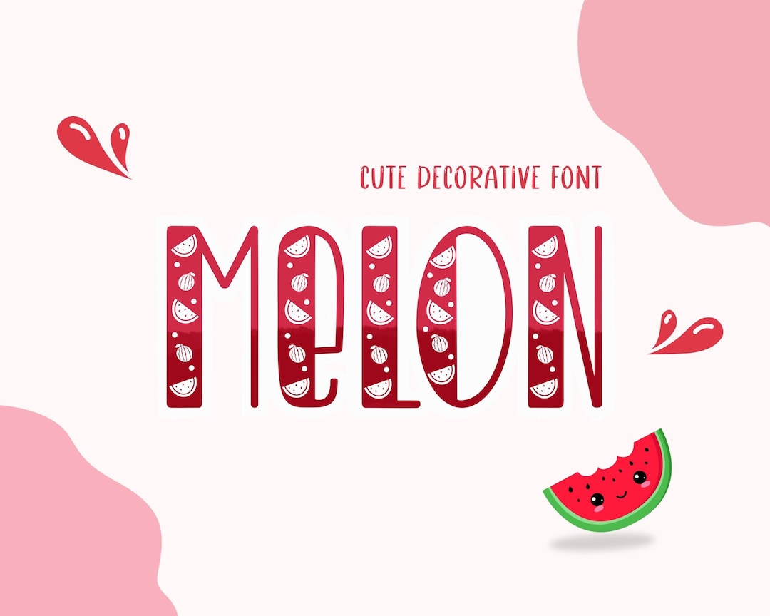 Melon Fonts, Decorative Font, Fonts for Cricut, Cute Handwritten Fonts, Digital Fonts, Canva ...