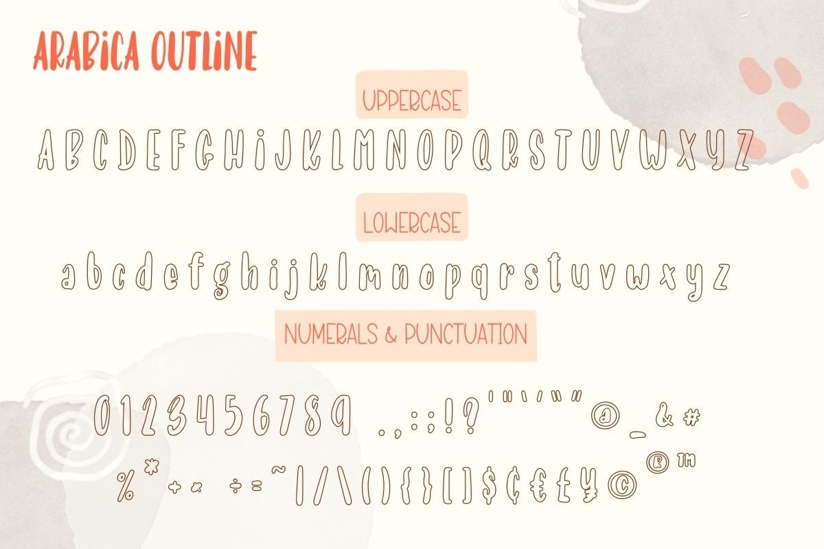 Arabica Font Handwriting Fonts, Cute Fonts, OTF Fonts, TTF Fonts, Canva ...