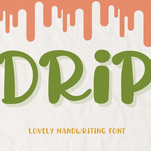 Drip Canva Font - Etsy